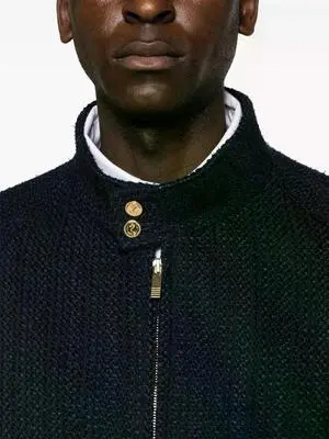 Thom Browne Rwb Stripe Tweed Bomber Jacket