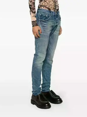 PURPLE BRAND P001 Low-rise Slim-leg Jeans