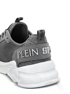 PLEIN SPORT Logo-embellished Low-top Sneakers - Grey