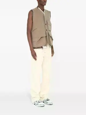 MAISON MARGIELA Wool Cargo Vest - Neutrals