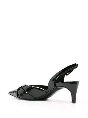 DEL CARLO 60mm Patent Leather Slingback Sandals