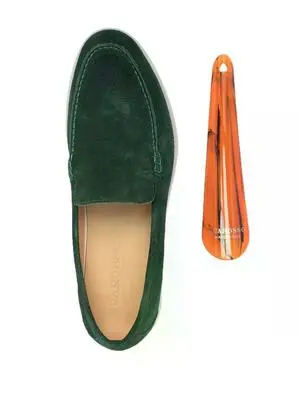 SCAROSSO Ludovica Suede Loafers - Green