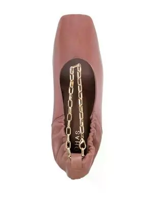 ALOHAS Leather Ankle Strap Pumps