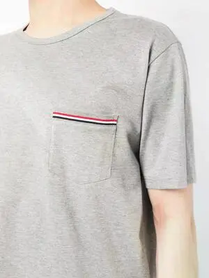 Thom Browne Pocket Cotton T-shirt - Grey