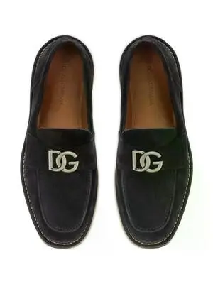 Dolce & Gabbana Suede Loafers With Dg Logo