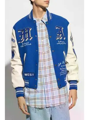 Amiri Varsity Jacket With Appliqué Logo