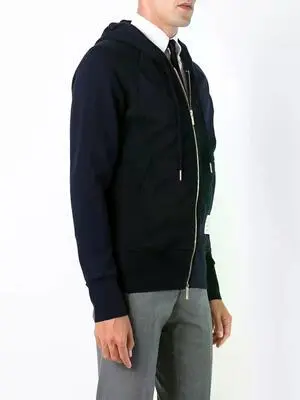 Thom Browne 4-bar Zip-up Hoodie - Blue