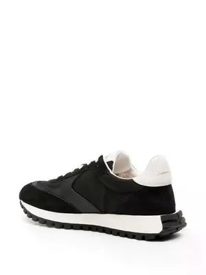 GIANVITO ROSSI Suede And Shell Trimmed Sneakers - Black
