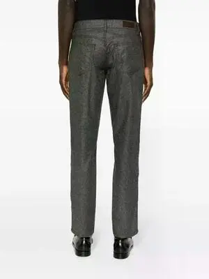 HACKETT Flannel Logo-patch Straight-leg Trousers