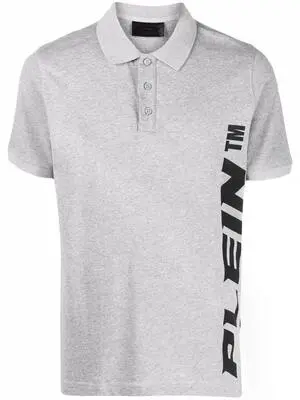 Philipp Plein Logo Short-sleeve Polo Shirt - Grey