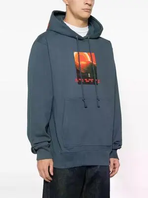 Helmut Lang Graphic Print Cotton Hoodie
