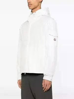 Moncler Zip-up Hooded Jacket With Logo Patch