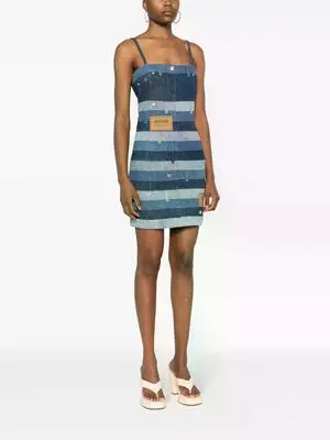 Moschino Patchwork Denim Minidress