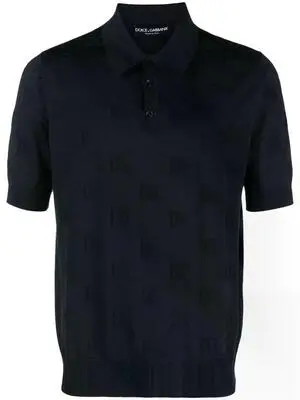 Dolce & Gabbana Logo-jacquard Silk Polo Shirt