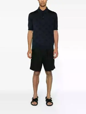 Dolce & Gabbana Logo-jacquard Silk Polo Shirt