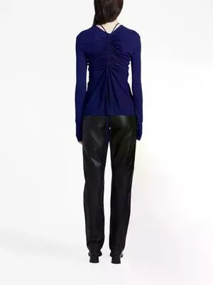 Proenza Schouler White Label Gathered Detail Long-sleeve Top - Blue