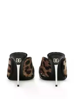 Dolce & Gabbana Keira Leopard Print Stiletto Sandals