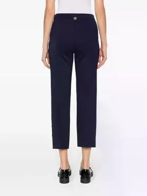 TWINSET Straight-leg Cropped Trousers - Blue
