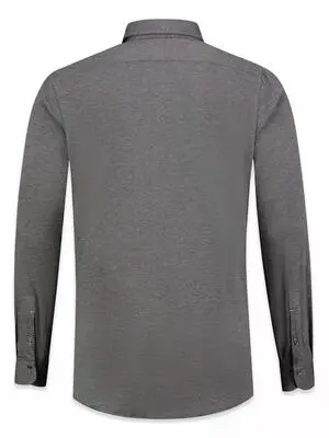 FINAMORE 1925 Long-sleeved Cotton-blend Shirt - Grey