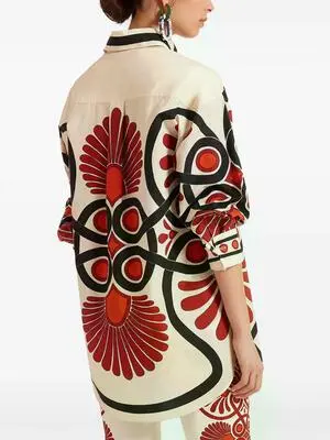 La DoubleJ Geometric Print Cotton Shirt