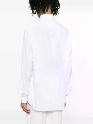 LARDINI Poplin Button-up Cotton Shirt - White