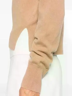 TOTEME Cropped Ribbed Cashmere Turtleneck Sweater
