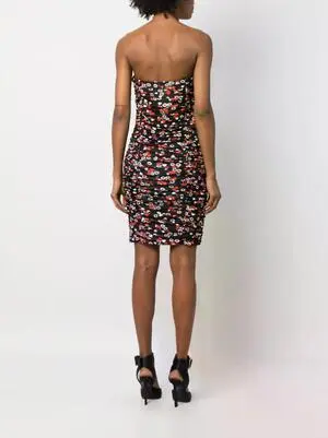 Moschino Floral-print Strapless Minidress