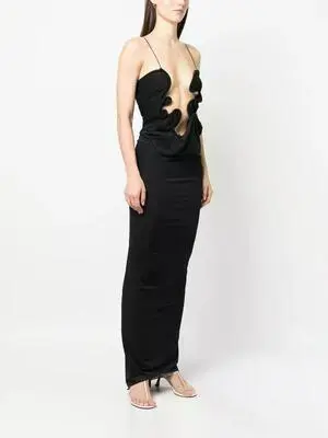 Christopher Esber Sculptural Wave Maxi Dress - Black