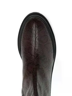 Senso Peyton Iii Snakeskin-effect Ankle Boots - Red