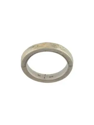 PARTS OF FOUR Sistema Fuse 4mm Ring In Pewter Sterling Silver And 18kt Yellow Gold