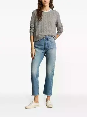 Polo Ralph Lauren Logo-tag High-rise Cropped Jeans - Blue