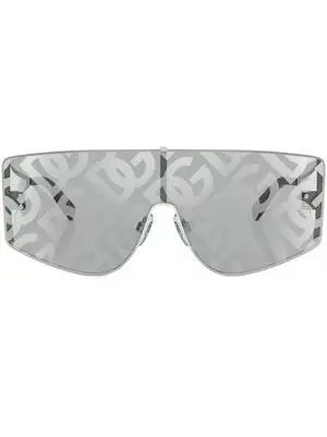 Dolce & Gabbana Mask-frame Sunglasses - Silver