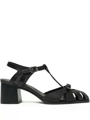 SCAROSSO 55mm Giulia Block-heel Strappy Sandals - Black