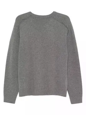 Iceberg Logo Intarsia Crew Neck Sweater