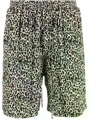 Nanushka Leopard Print Track Shorts