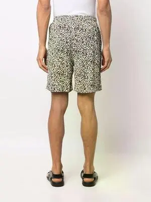 Nanushka Leopard Print Track Shorts