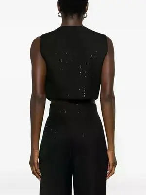 Sandro Sequin Embellished Cropped Vest