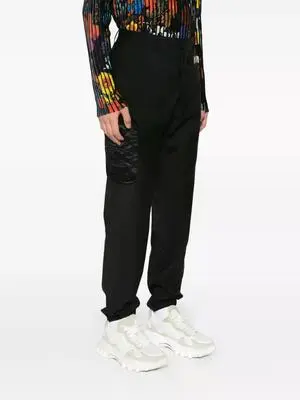 Moschino Tailored Trousers With Rubberised Logo