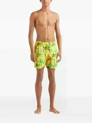 Vilebrequin Palms Offset Swim Shorts - Yellow