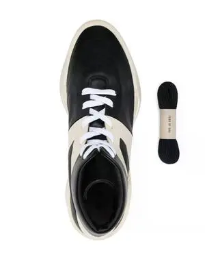 Fear Of God Panelled Leather Lace-up Sneakers - Black
