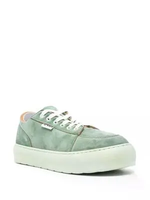 Sunnei Suede Panel Sneakers - Green
