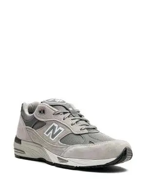 NEW BALANCE 991gl Suede And Mesh Sneakers - Grey