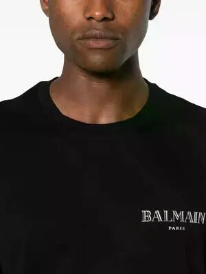 Balmain Logo-appliqué Cotton T-shirt