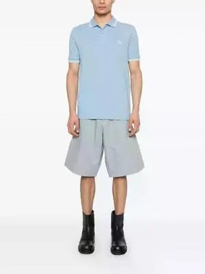 Comme Des Garçons X Fred Perry Striped-trim Polo Shirt - Blue