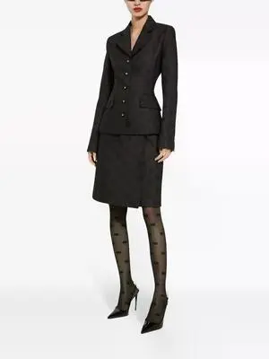 Dolce & Gabbana Logo-jacquard Single-breasted Blazer