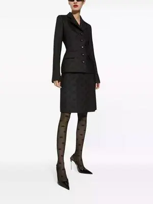 Dolce & Gabbana Logo-jacquard Single-breasted Blazer