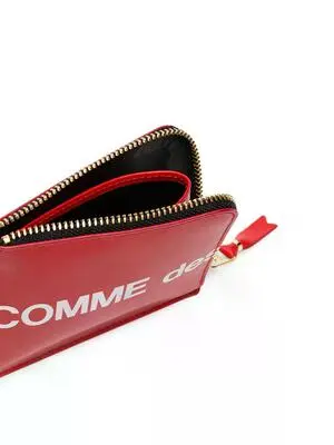 Comme Des Garçons Logo-print Leather Wallet - Red