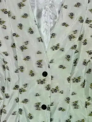 GANNI Floral Print Buttoned Minidress - Neutrals