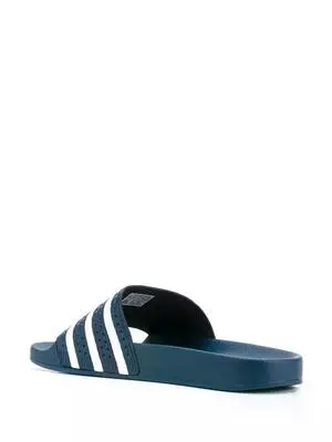 Adidas Adilette Striped-strap Slides - Blue