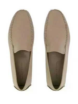 Manolo Blahnik Mayfair Leather Loafers - Neutrals